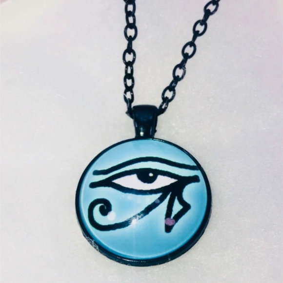 Jewelry | Eye Of Horus Blue Horus Amulet Necklace New | Poshmark